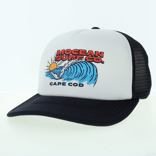 White/navy trucker LTA w/ MOCEAN SURF CO Reefride - MOCEAN Cape Cod